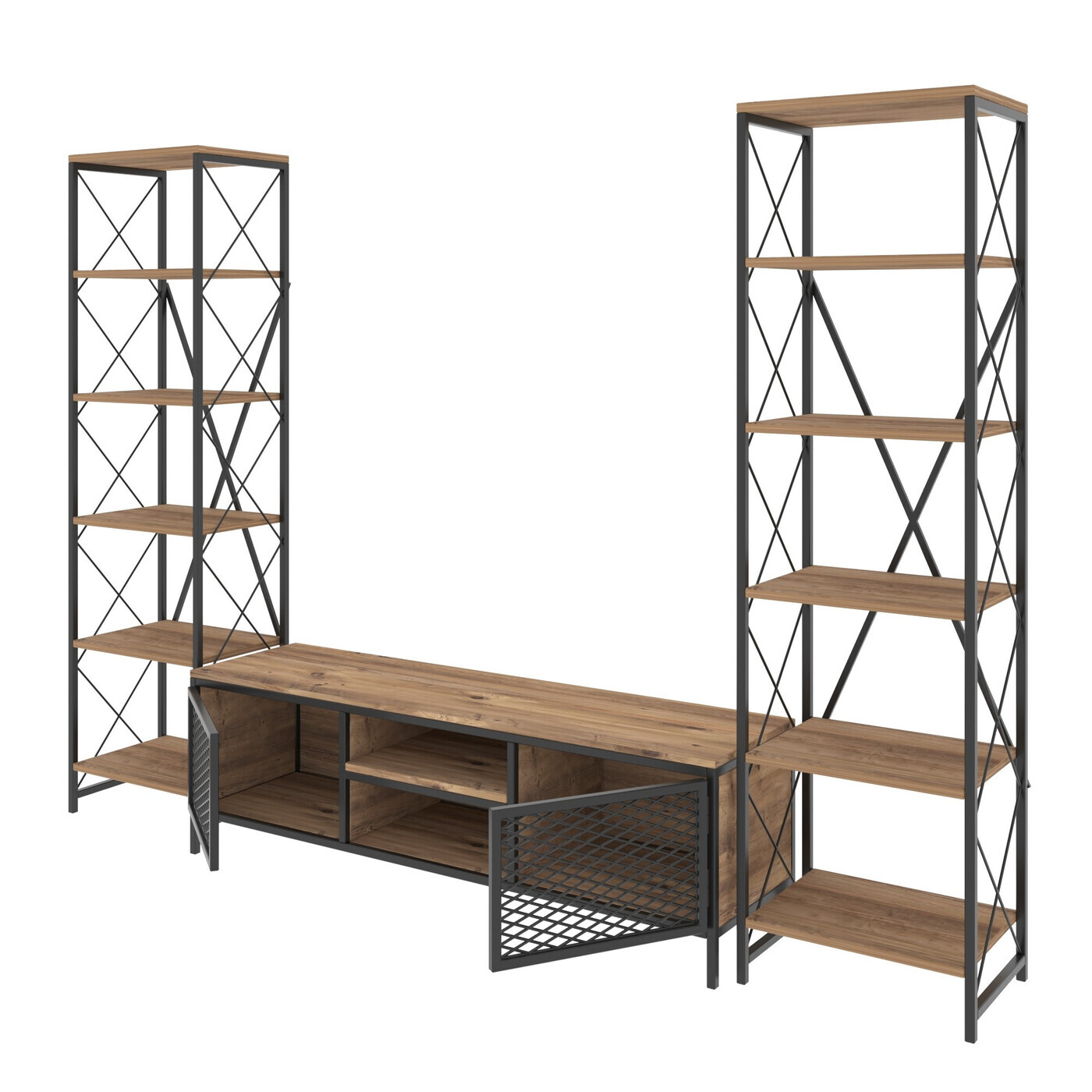 Tv-Meubel Maxim Melamine Pine Zwart kopen? ⏩ Giga Meubel! - Giga Meubel