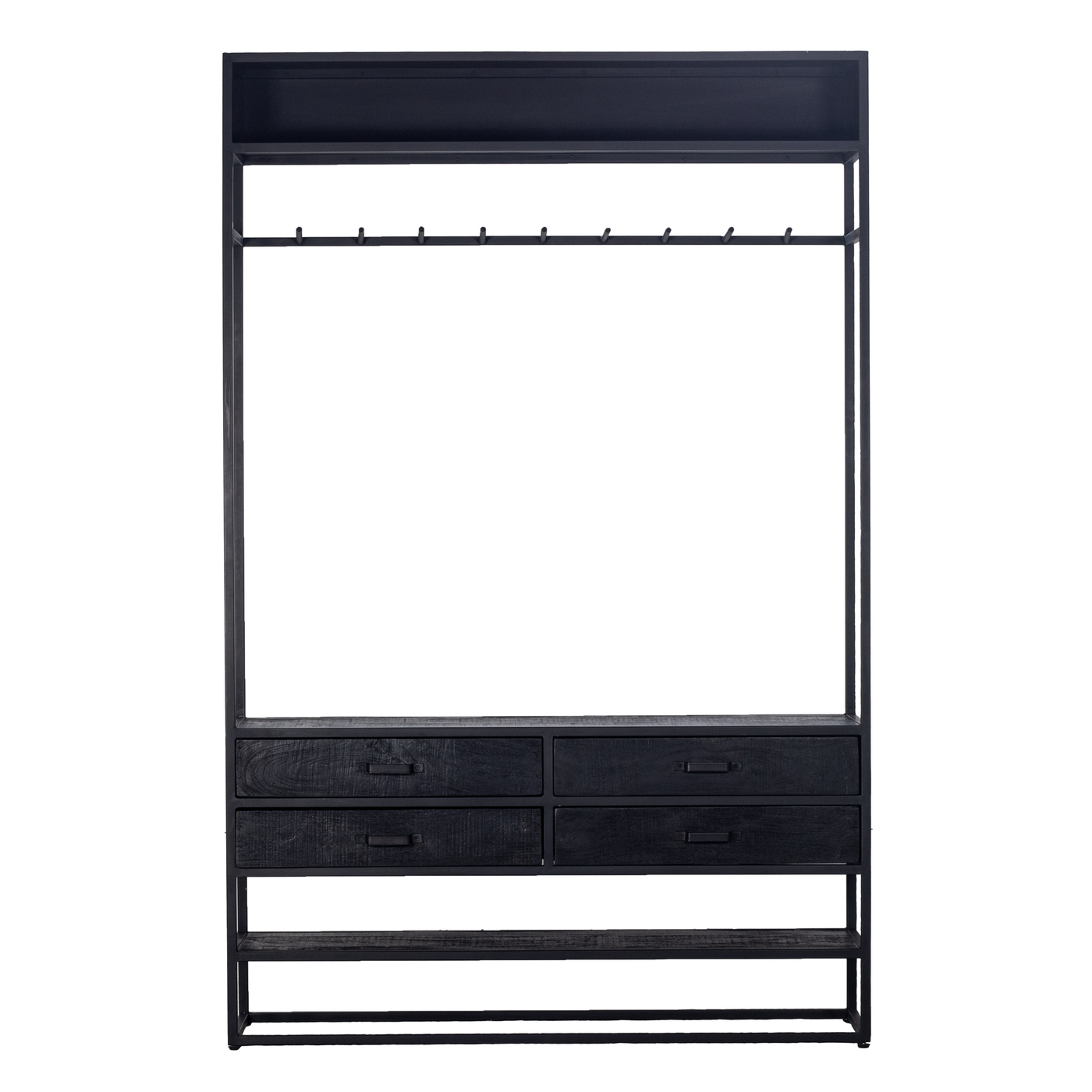 Kapstok Kast Lino Zwart Met Rek en Lades kopen? ⏩ Giga Meubel! - Giga ...